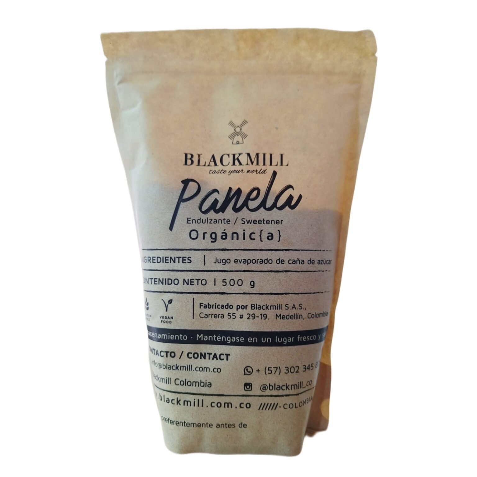 Panela Organica Blackmill 500g - La Veganistería - Colombia