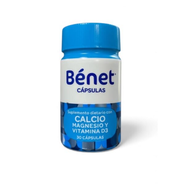 Benet Cápsulas x 30- Suplemento con Calcio, Magnesio y Vitamina-D3 - La ...